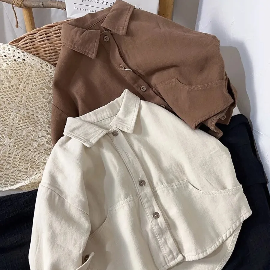 Boys-Shirt-Spring-and-Autumn-New-Girls-Cotton-Long-sleeved-Shirt-Baby ...