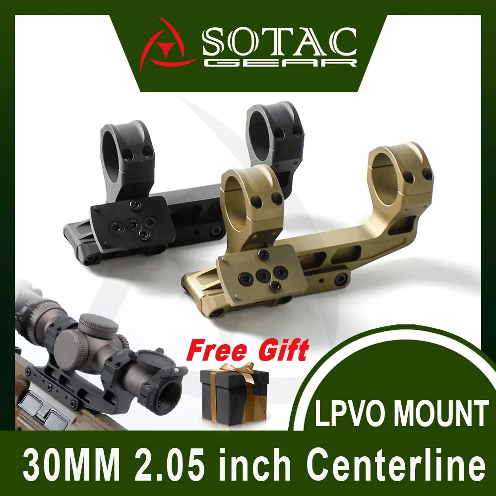 SOTAC-2-05-LPVO-Scope-Mount-30mm-Tube-with-RMR-Red-Dot-Sight-Offset ...