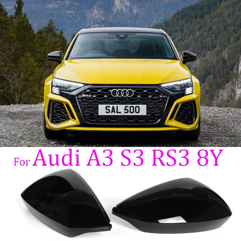 2pcs-For-Audi-A3-S3-RS3-8Y-2021-2024-Car-Rearview-Mirror-Covers-Cap ...
