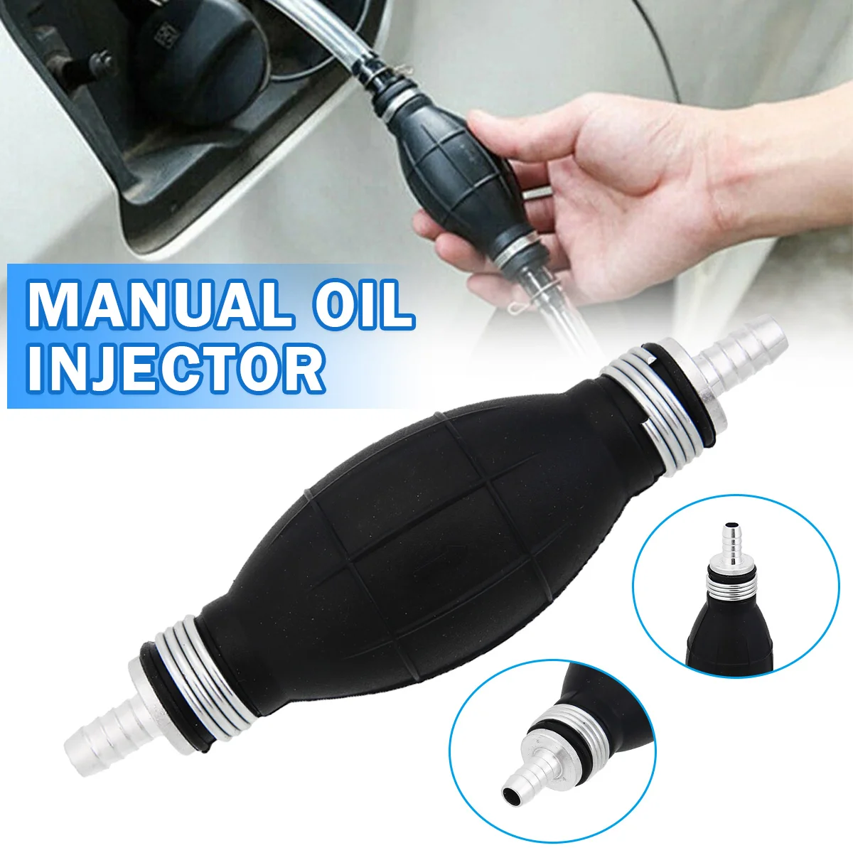 8mm Rubber Fuel Pump Transfer Vacuum Fuel Hand Primer Petrol Pump ...