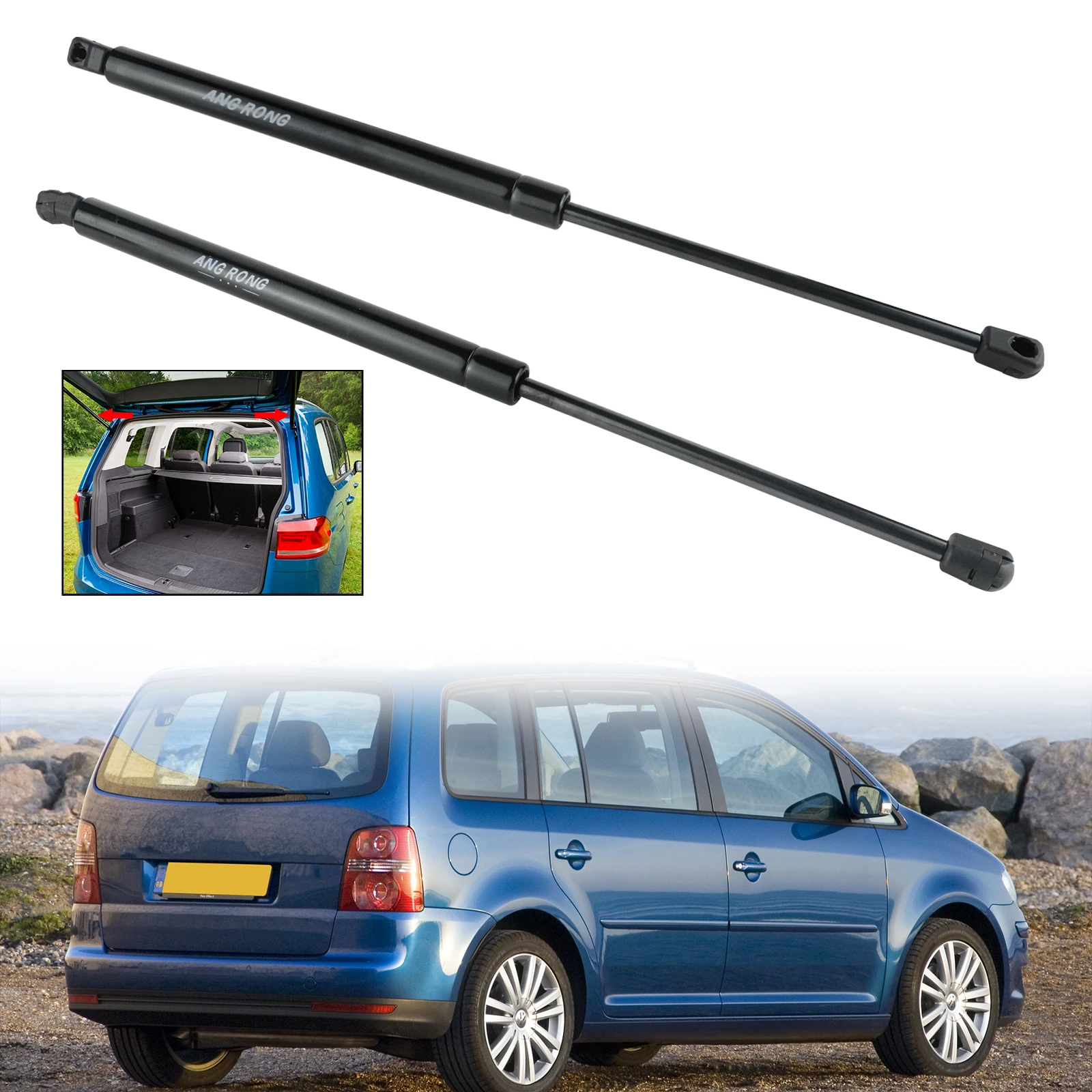2X For VW Touran 2003-2010 MPV Tailgate Boot Trunk Gas Lifter Struts ...