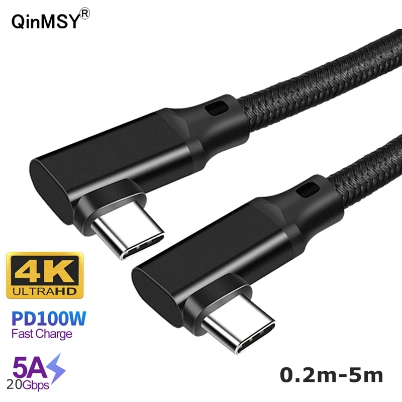 Double elbow Type-c Male to Male PD 100W fast charging 20Gbps data ...