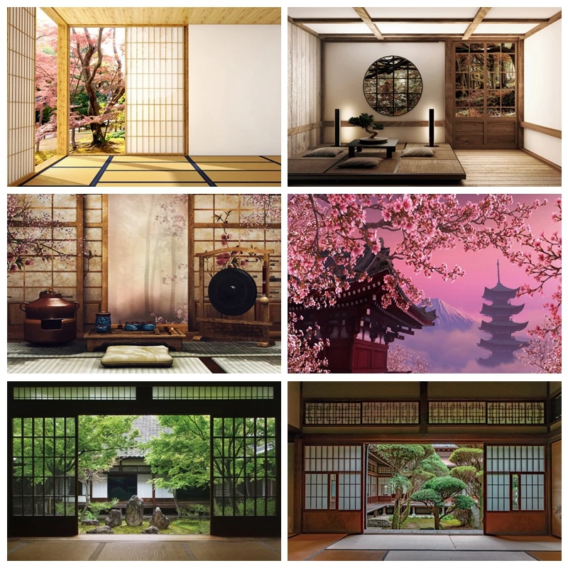 Japanese-Landscape-Photography-Backdrop-Shrine-Buliding-Room-Decor ...