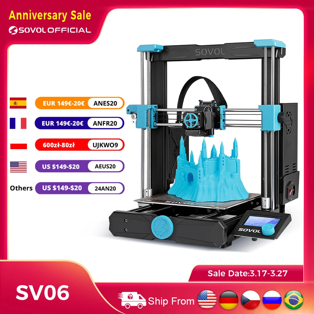 SV06-Dual-Z-axis-3D-Printer-All-Metal-Hotend-Planetary-Dual-Gear-Direct ...