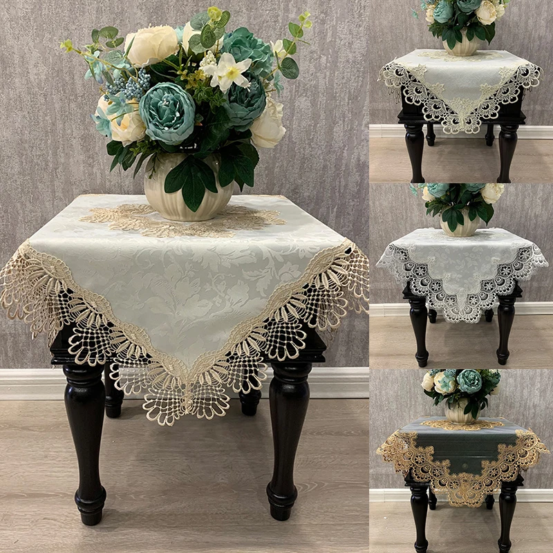 American-Style-Lace-Trim-Coffee-Tea-Table-Cover-Hotel-Restaurant ...
