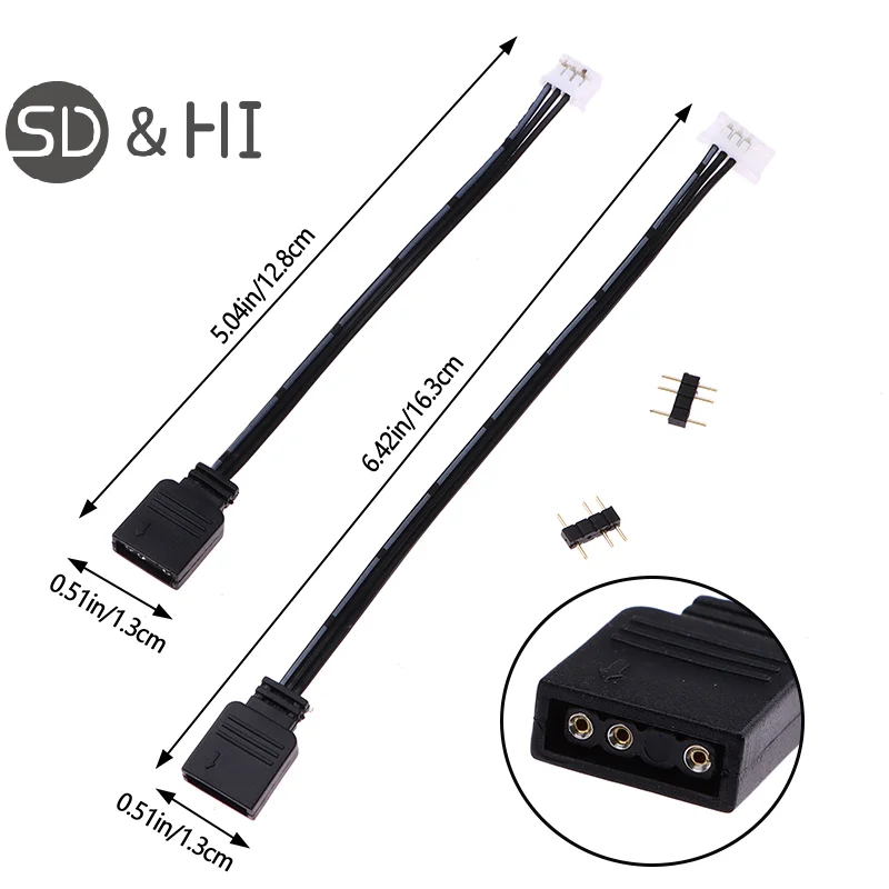 Fan Controller 5V 3 Pin To 6Pin 4Pin Transfer Adapter Cable 5V ARGB 3P ...