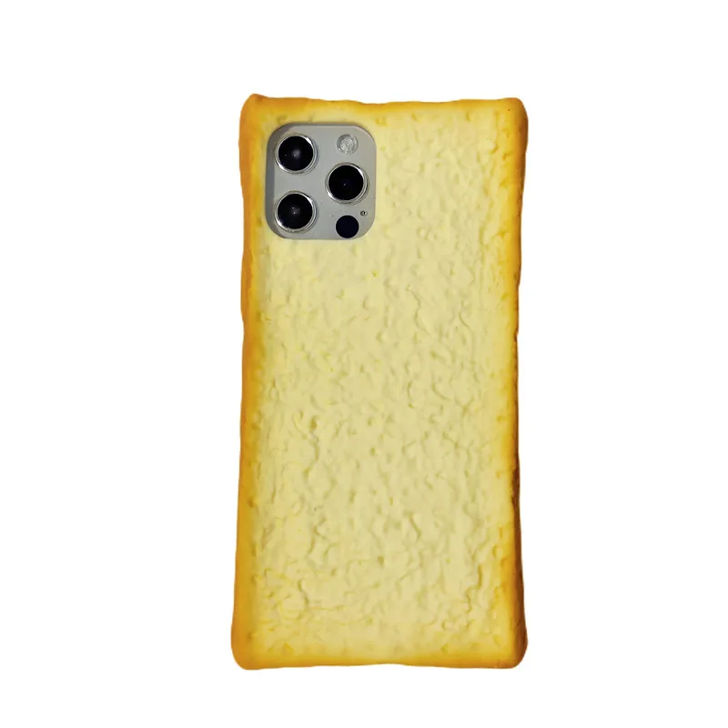 Creative INS 3D Toast Funny Silicon Soft Phone Case for iPhone 15 14 ...