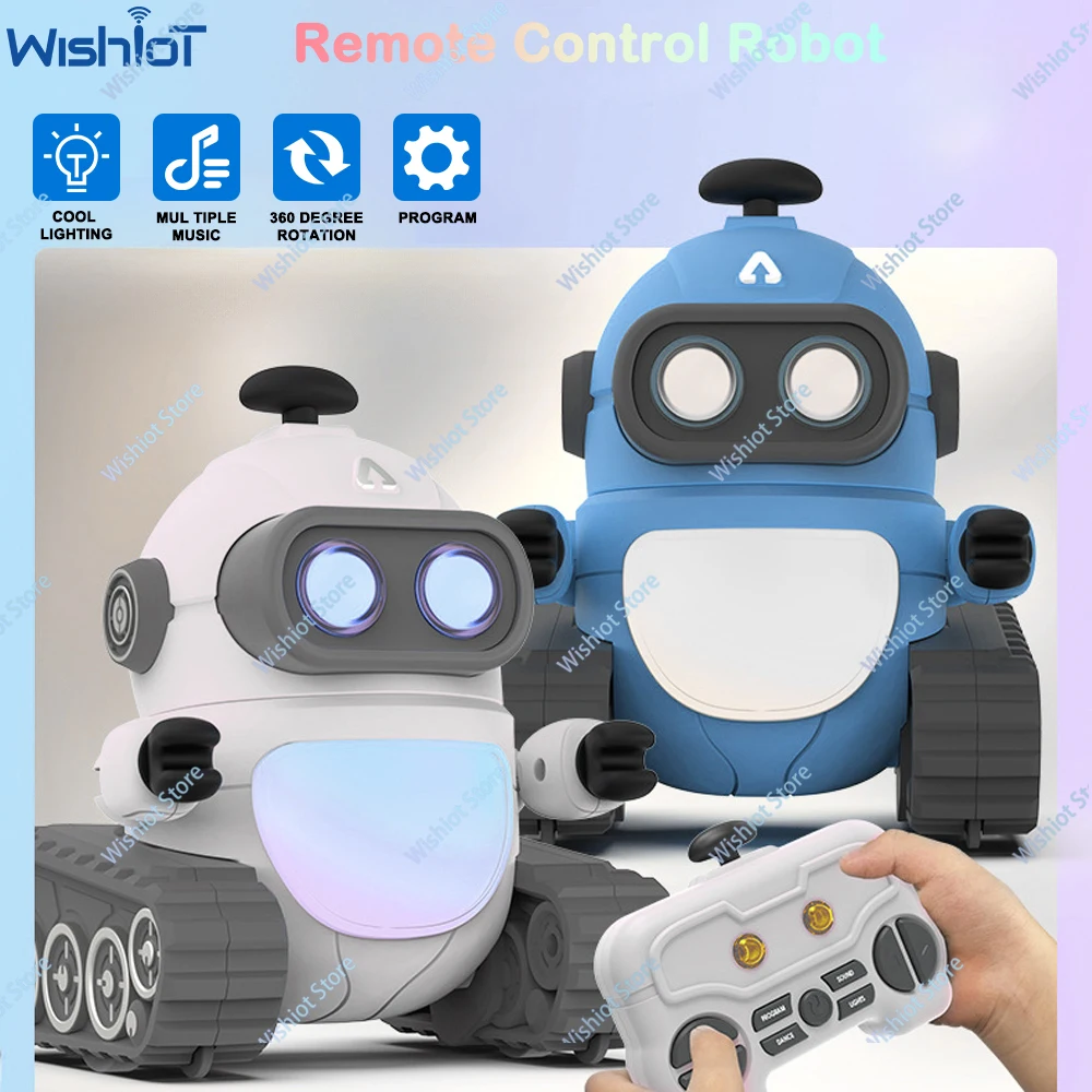 2.4G Remote Control Robot Dance Move Programable Colorful LED Lights ...