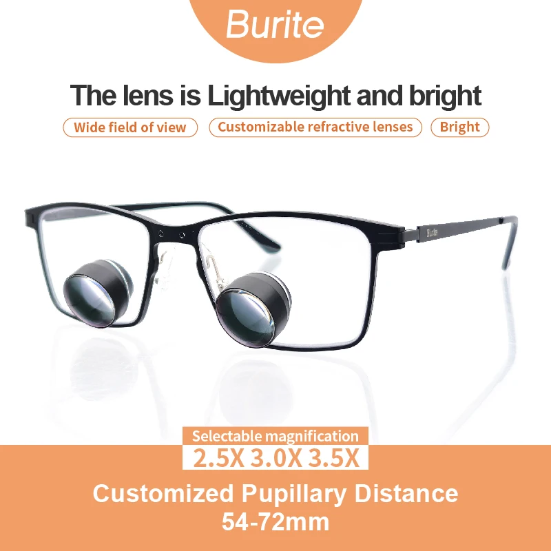 2.5X 3.5X TTL Surgery Medical Magnifying Glass Magnifier 30-58cm Long ...