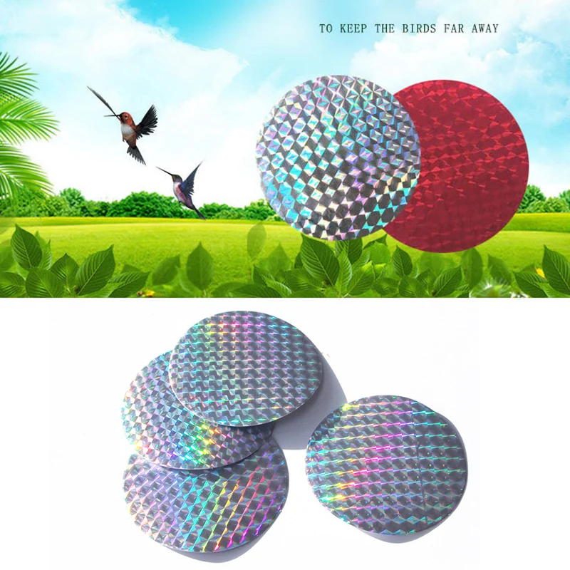20-pcs-Round-Paste-Type-Bird-Repellent-Tape-Reflective-Anti-Bird-Scare ...