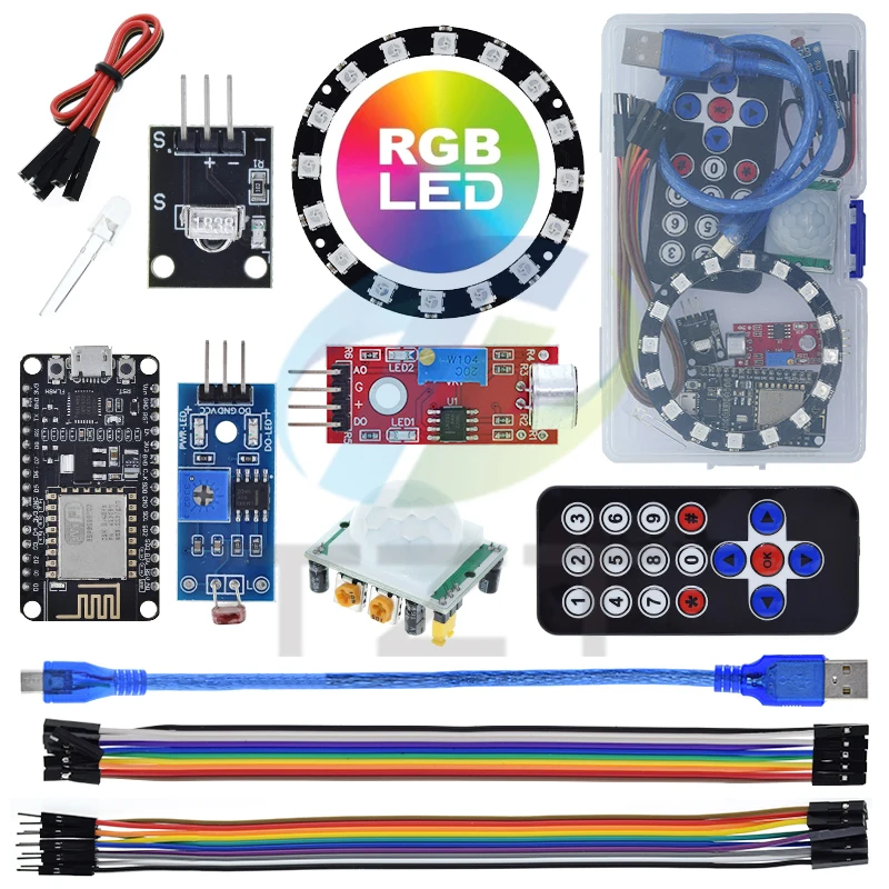 Starter Kit For Arduino Kit Esp8266 Led Ring Strip Rgb 24 Bits Ws2812b Soundmusic Reactive