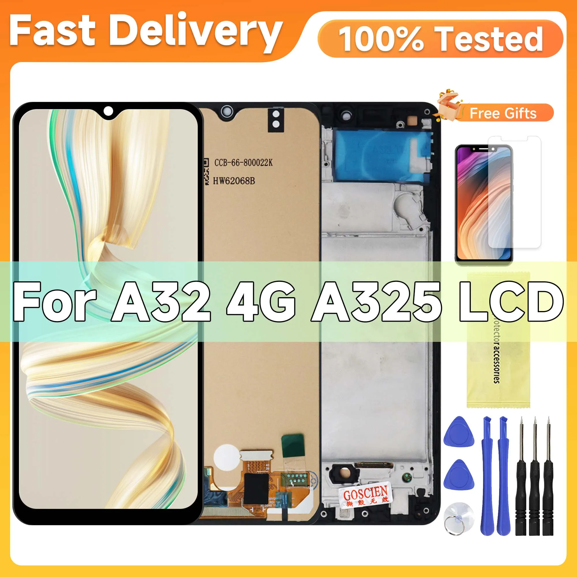 6.4''Super AMOLED TFT For Samsung Galaxy A32 4G LCD For Samsung A325 ...