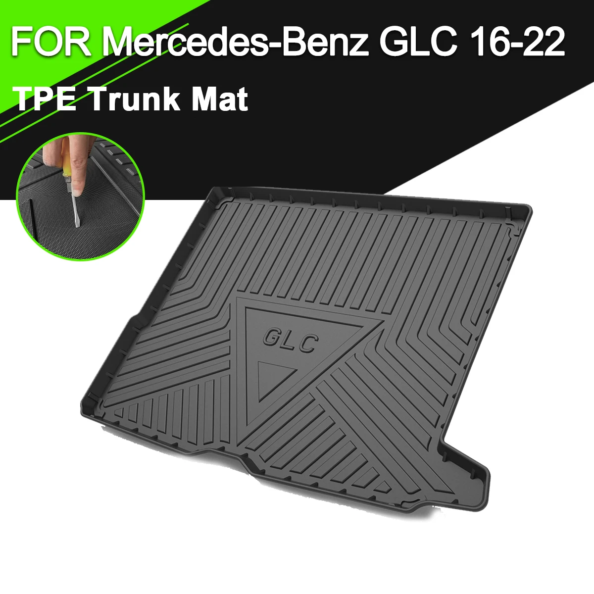 Trunk Mat TPE FOR Mercedes-Benz GLC 2016-2022 Car Waterproof Non-Slip ...