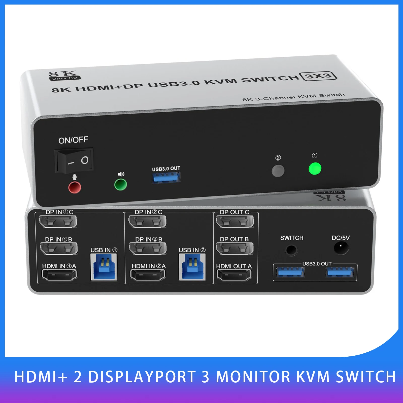 8K-60Hz-HDMI-2-Displayport-KVM-Switch-3-Monitors-2-Computers-Triple ...