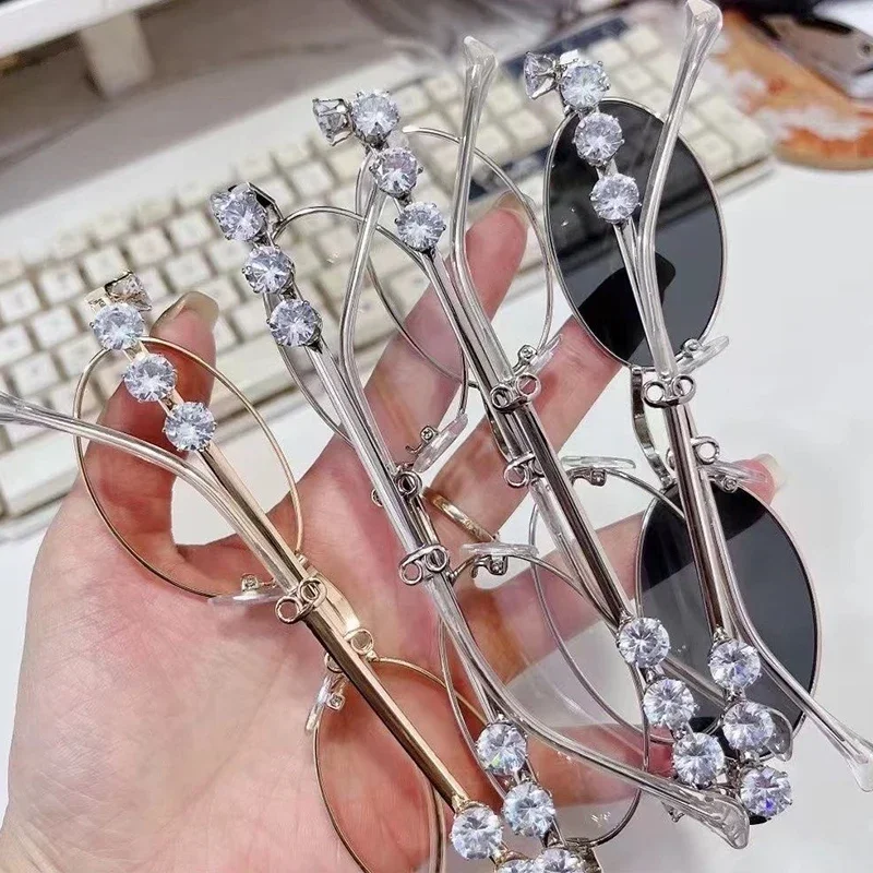 Rhinestone-Diamonds-Sunglasses-Bling-Clear-Shades-New-Fashion-Small ...