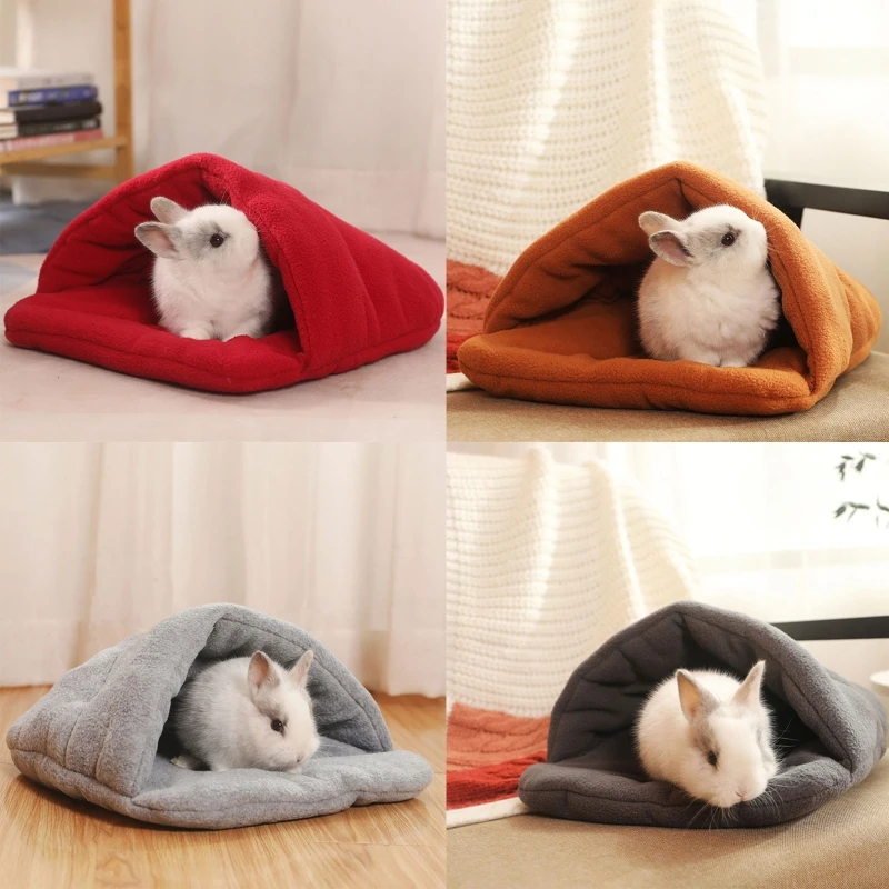 Bed-Warm-Bunny-House-Plush-Beds-Hideouts-Cage-Accessories-for-Dwarf ...