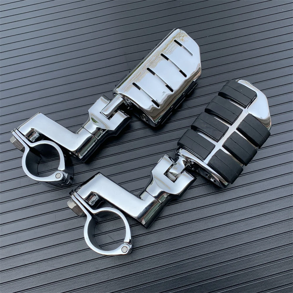 22/25/32/35mm Chrome Highway Bar Footpegs Pegs Mount Fit For Harley ...