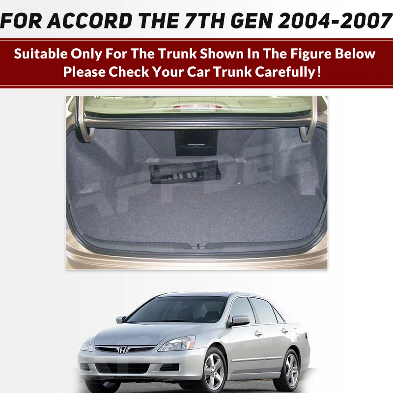 Auto Full Coverage Trunk Mat For HONDA Accord 7 2004 2007 06 05 Car Boot Cover Pad Cargo Liner Interior Protector Accessories AliExpress