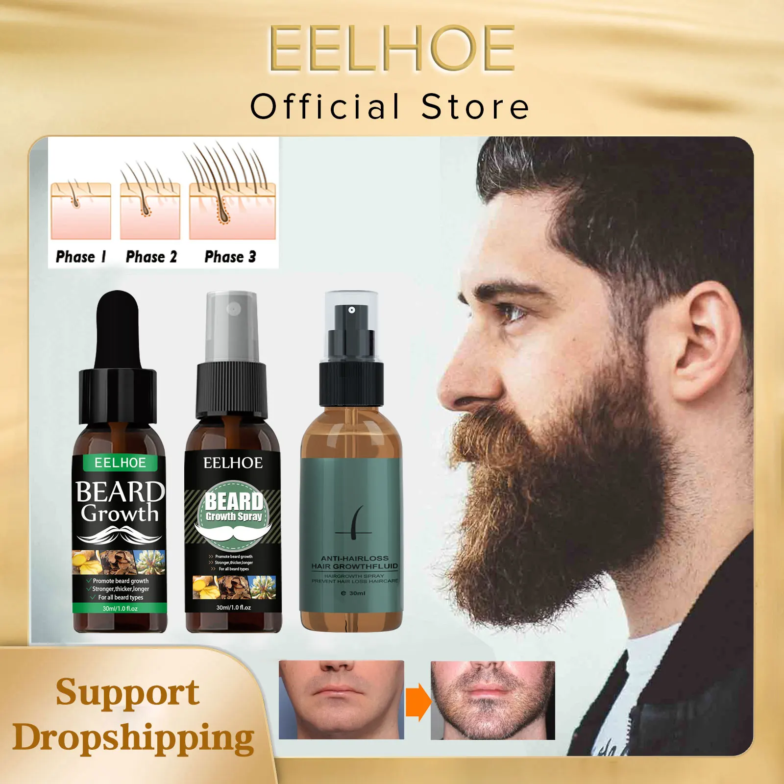 Fast-Beard-Growth-Spray-for-Men-Nourishing-Moisturizing-Moustache ...