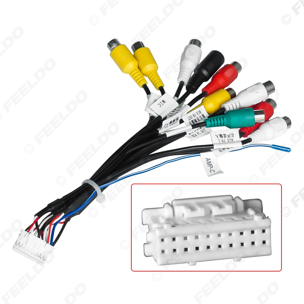 FEELDO-Car-Head-Unit-Kit-chicote-de-fios-est-reo-compat-vel-com-XY-AUTO ...