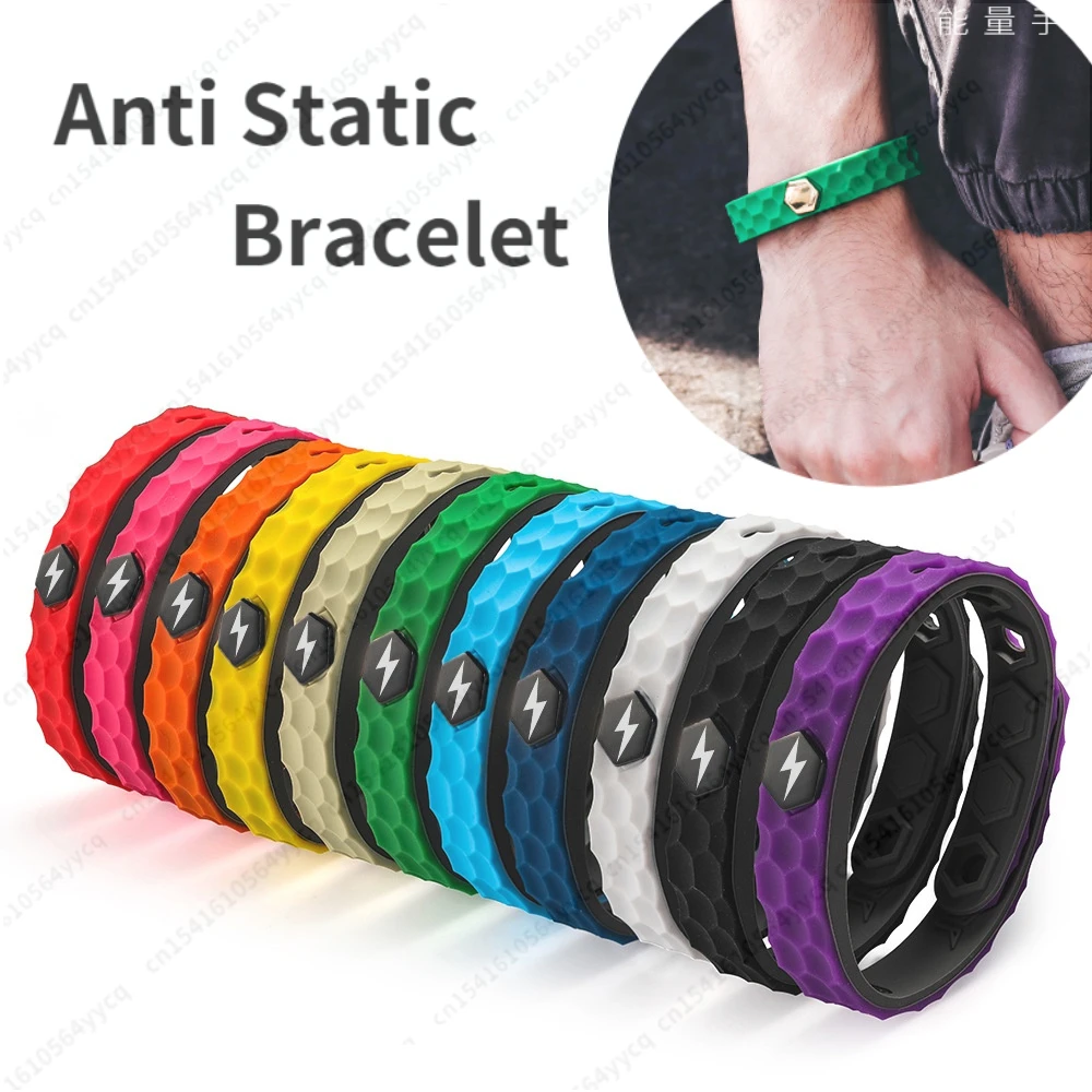 Wireless Waterproof Human Body Anti-static Artifact Silicone Bracelet ...