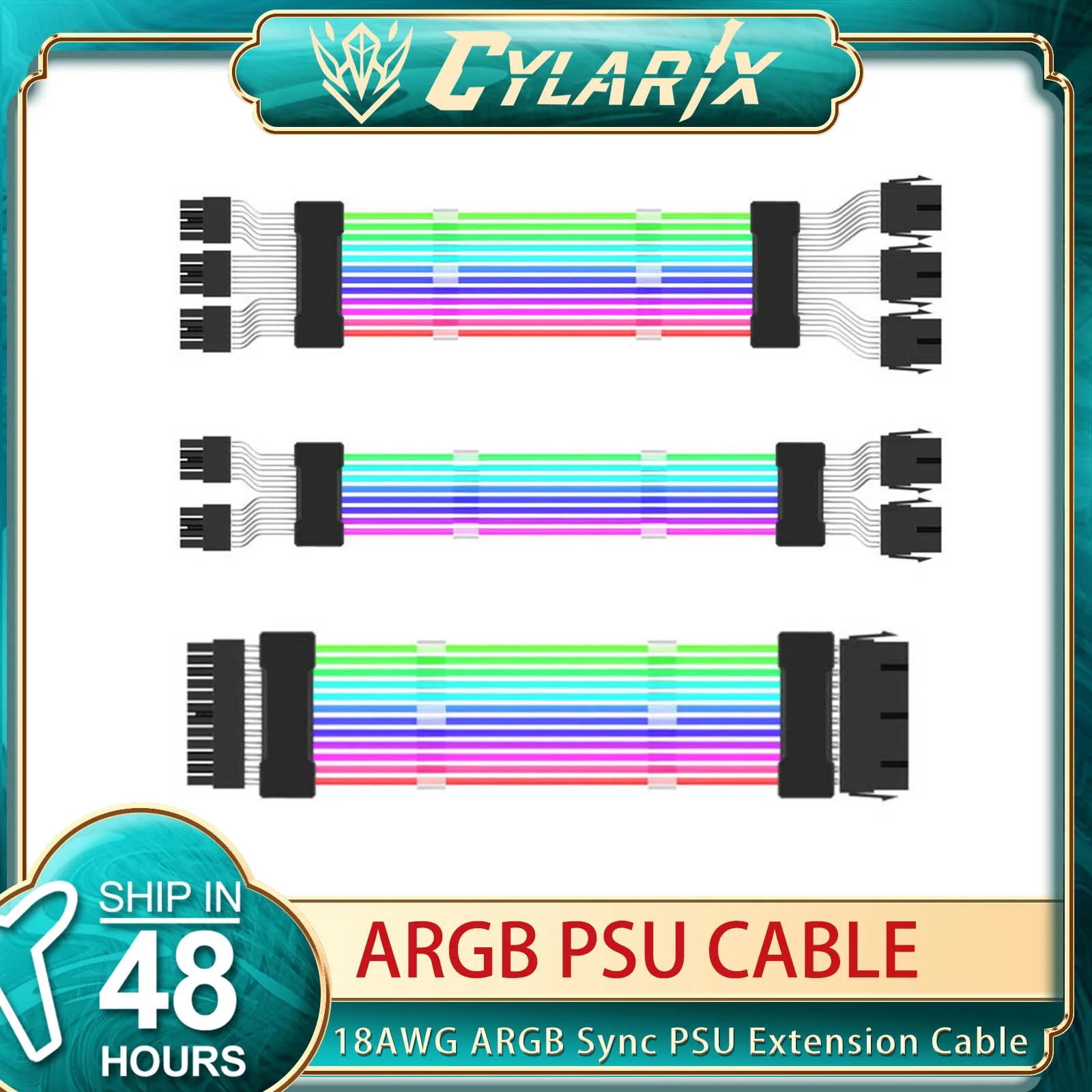 Addressable-RGB-Power-Extension-Cable-ARGB-PSU-ATX-24Pin-PCIe-GPU-Dual ...