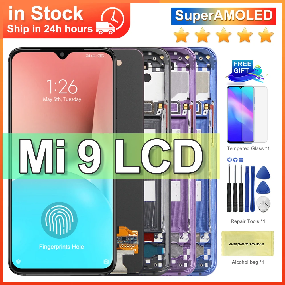 6-39-Super-AMOLED-For-XIAOMI-Mi-9-LCD-Display-Touch-Screen-Replacement ...