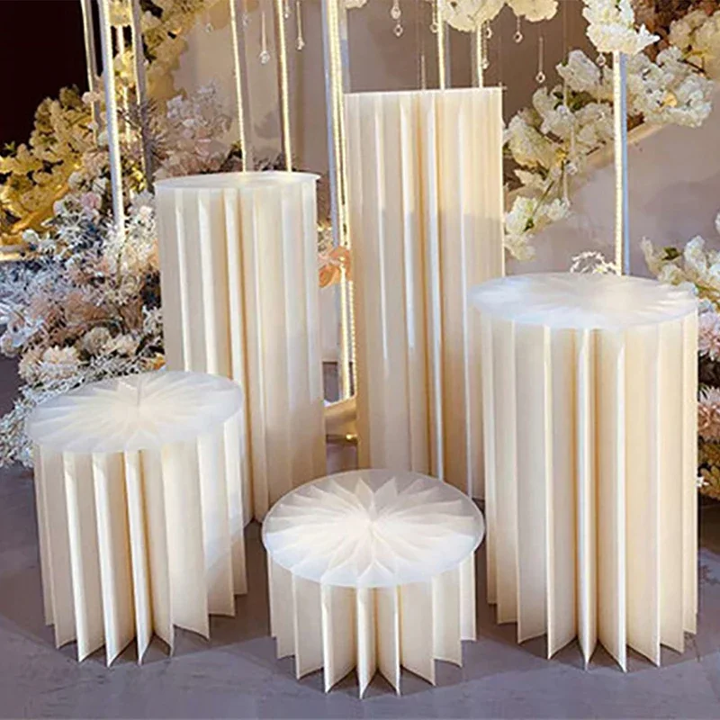 3PCS-4PCS-Round-Wedding-Cake-Dessert-Rack-Folding-Roman-Column-Cake ...