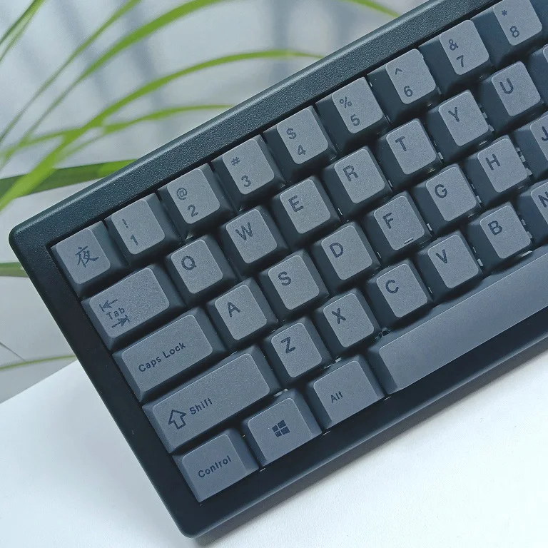130-Keys-Cherry-Profile-PBT-Keycaps-Minimalist-black-Keycap-Dye ...