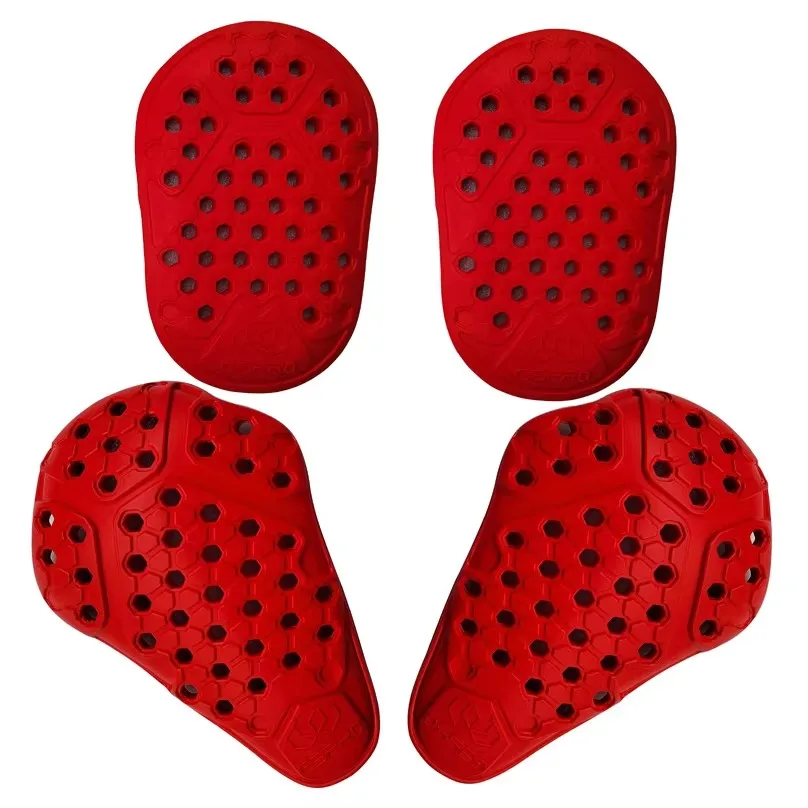 CE Level 1 / 2 Armor Red Motorcycle Chest Back Protector Elbow Knee ...