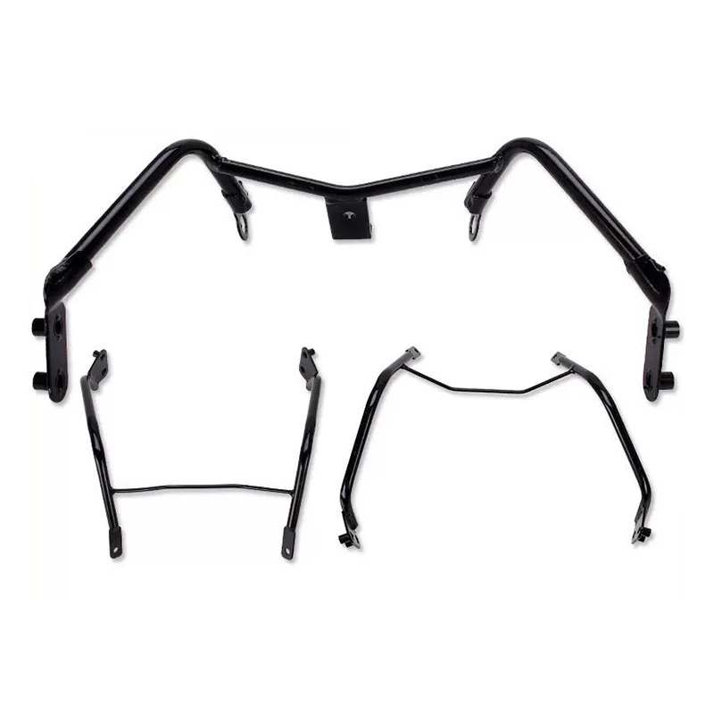 Motorcycle-Black-Metal-Fairing-Cowl-Windshield-Bracket-Mirror-Frame ...