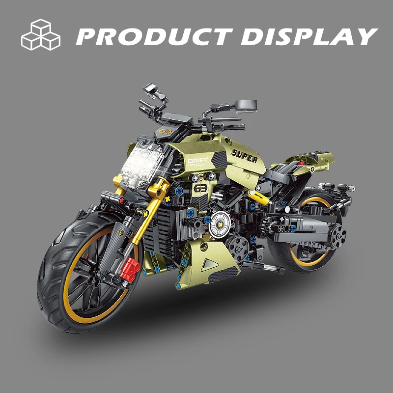Technical-Motorbike-Supercar-1260-Series-Motorcycle-Model-Building ...