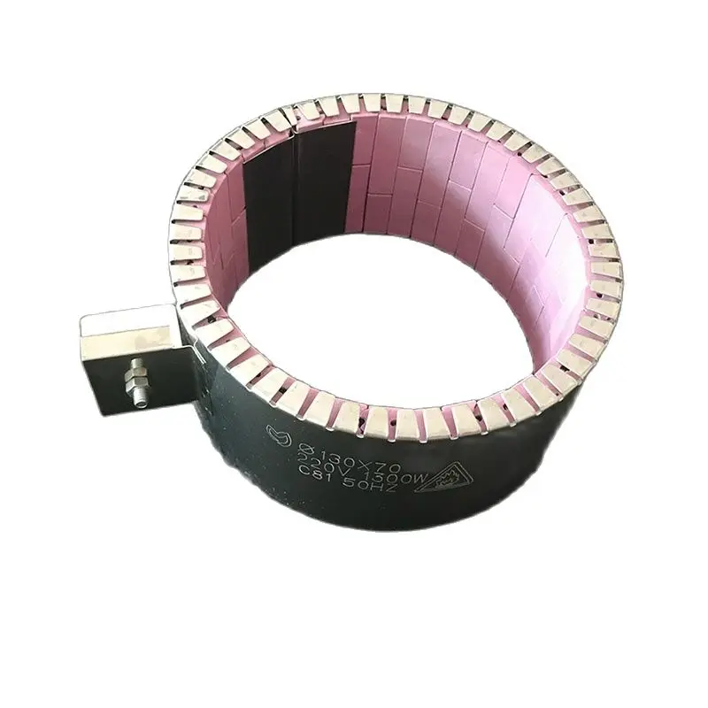 1300W 220V 130X70mm Red Ceramic Band Heater Heating Enclosing for ...