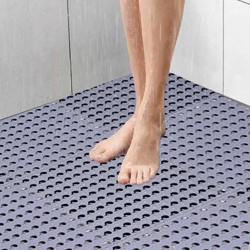 Waterproof-Bathtub-Mat-Soft-Flooring-Tile-Mat-With-Drain-Hole-Bathtub ...