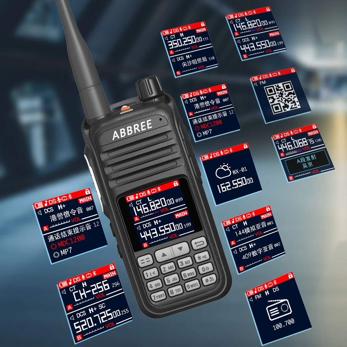 ABBREE-AR-730-Air-Band-108-520MHz-Full-band-Wireless-Copy-frequency ...