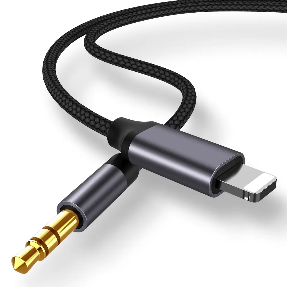 8 Pin Naar 3.5Mm Jack Aux Kabel Verlichting Aux Hoofdtelefoon Adapter ...