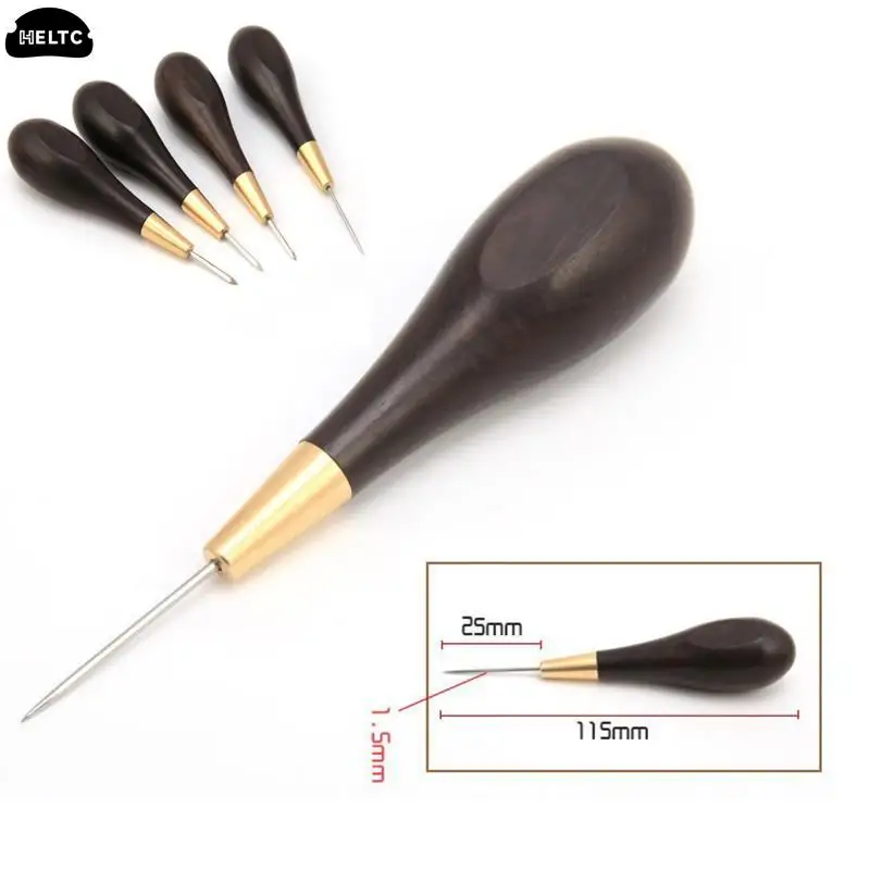 High-1pc-Leather-Stitching-Awl-Diamond-Shape-Ebony-Blackwood-Brass ...