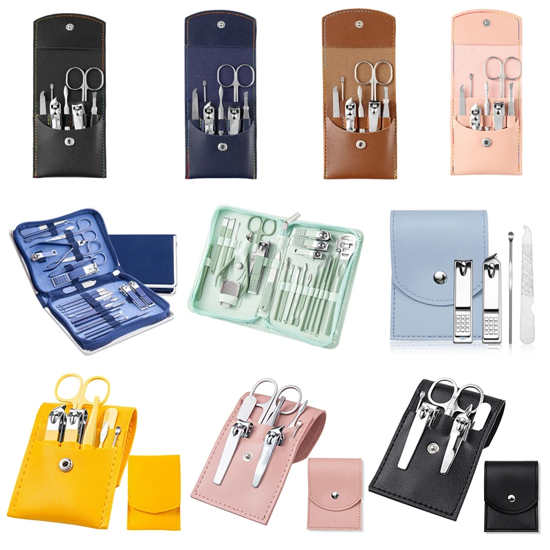 High-quality-Manicure-Set-Professional-Practical-Kit-With-leather-case ...