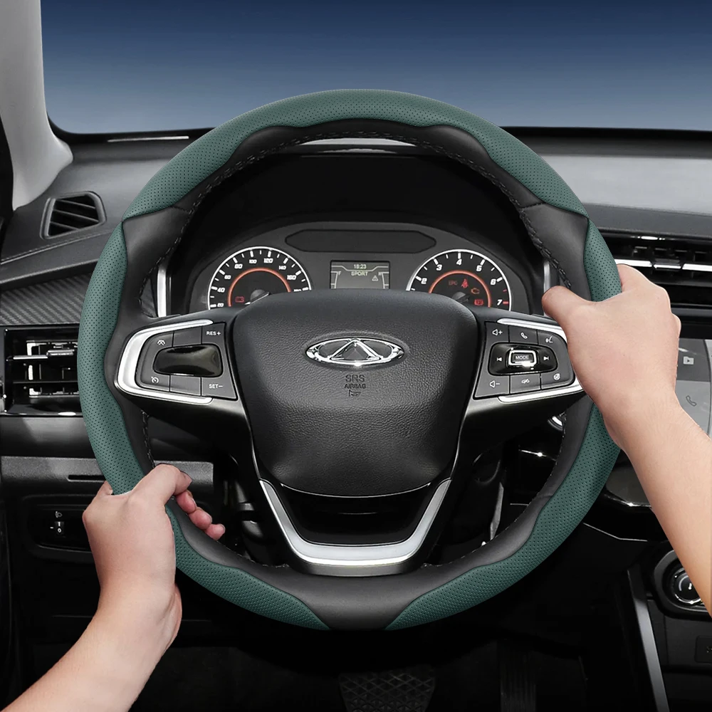 Suitable for Chery Breathable Holes Leather Steering Wheel Cover ...