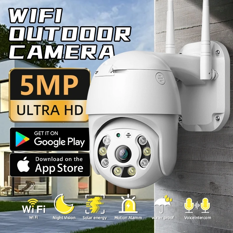5MP-IP-Camera-Waterproof-AI-Auto-Tracking-PTZ-Camera-Smart-Home-Outdoor ...