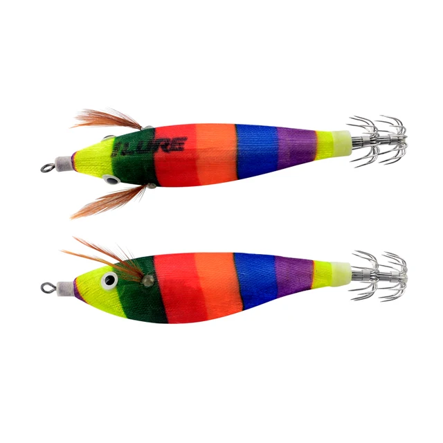 Luminous Squid Jig with Battery 2Pcs 10cm Fishing Cuttlefish Octopus ...