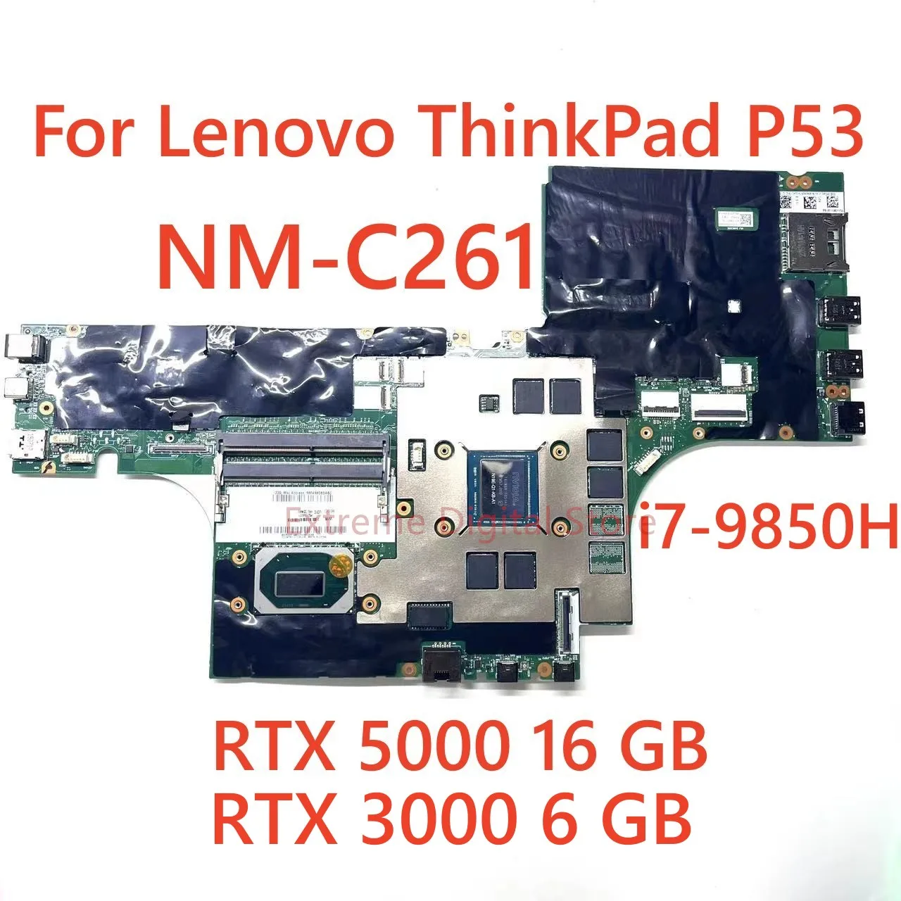 For-Lenovo-ThinkPad-P53-laptop-motherboard-NM-C261-with-CPU-I7-9850U ...