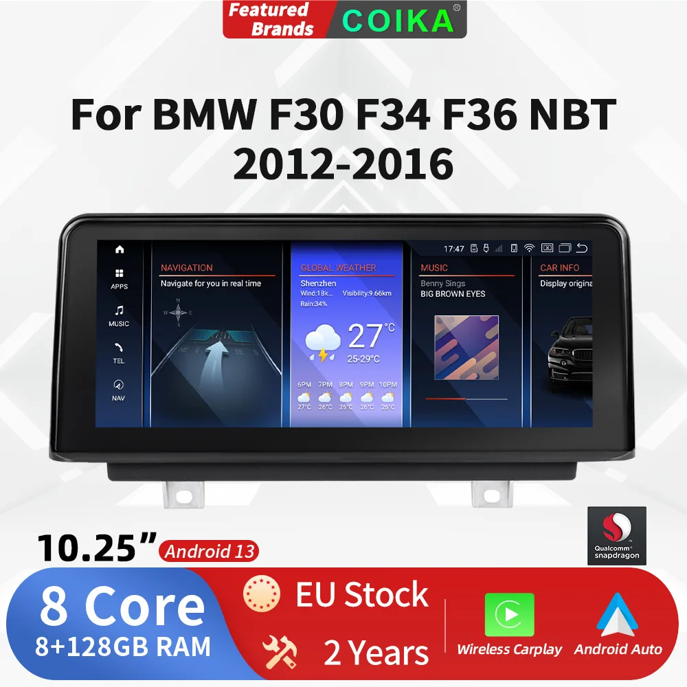 COIKA-Display-Screen-Wireless-Carplay-For-BMW-F30-F31-F32-F33-F34-F36 ...