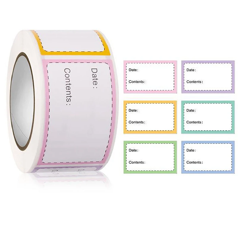 250Pcs/Roll Self-Adhesive Freezer Refrigerator Food Storage Paper ...