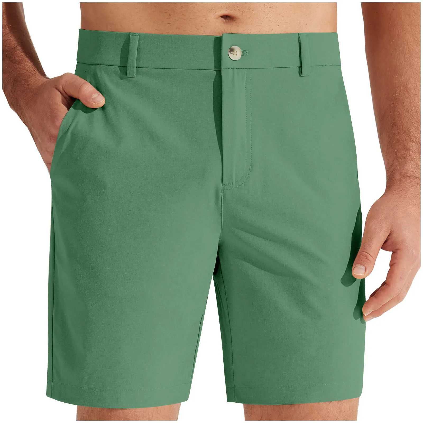 Summer-Casual-Solid-Color-Shorts-With-Pockets-Summer-Basic-Simple-All ...