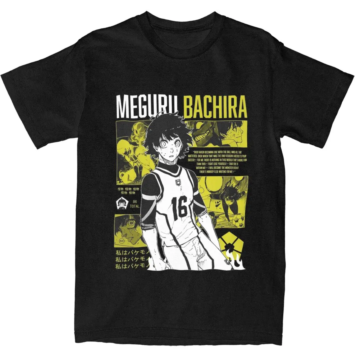Men-BACHIRA-MEGURU-T-Shirts-Blue-Lock-Anime-Cotton-Tops-Beach-Vintage ...
