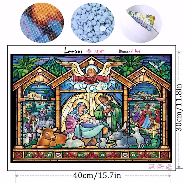 Nativity Stained Glass Art Prints