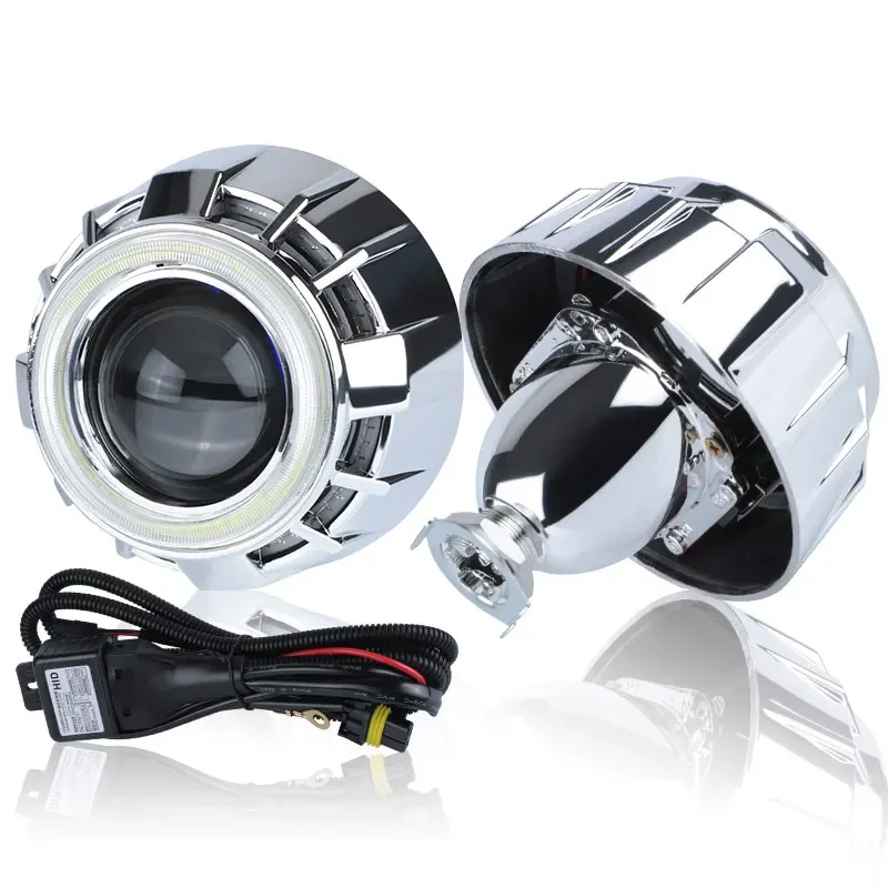 3-inch-Double-White-Led-Angel-Eye-2-5-Inch-Bi-Xenon-Projector-Lenses ...
