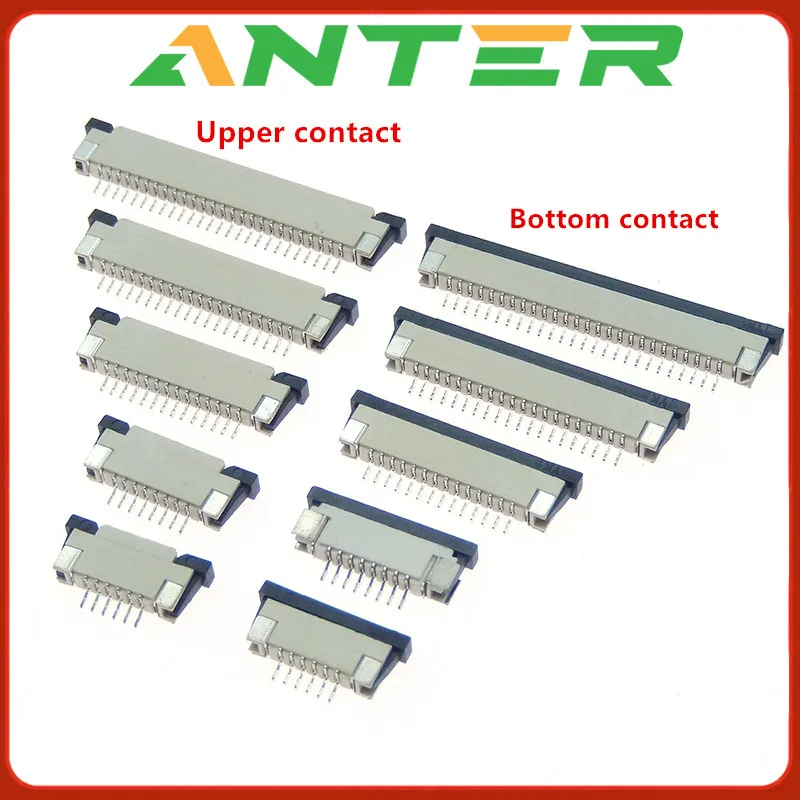 10pcs-FPC-Connector-1-0mm-Pitch-Drawer-type-Upper-Bottom-contact-Type ...