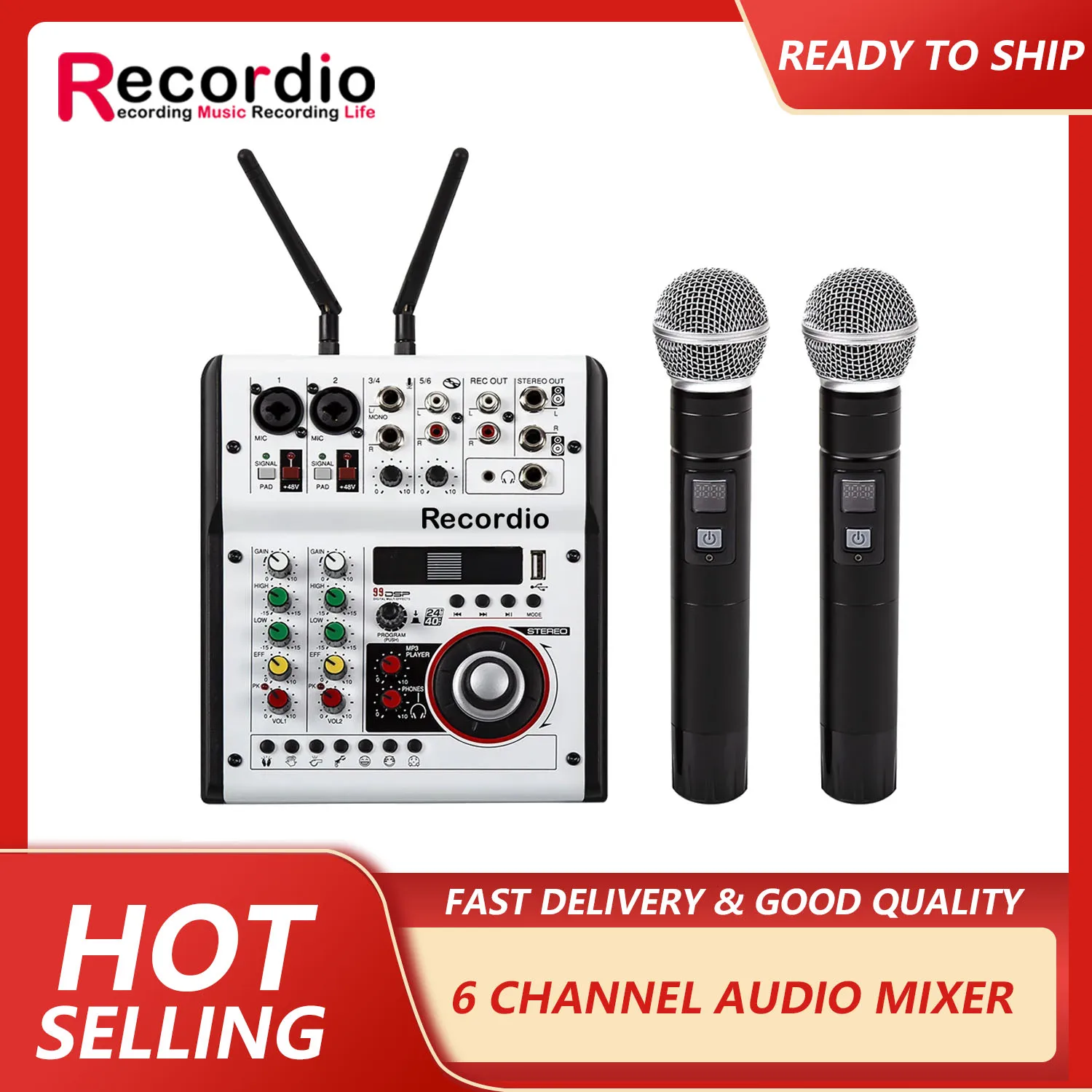 GAX-G06-Professional-Console-MP3-Computer-Input-Built-in-99-Reverb ...